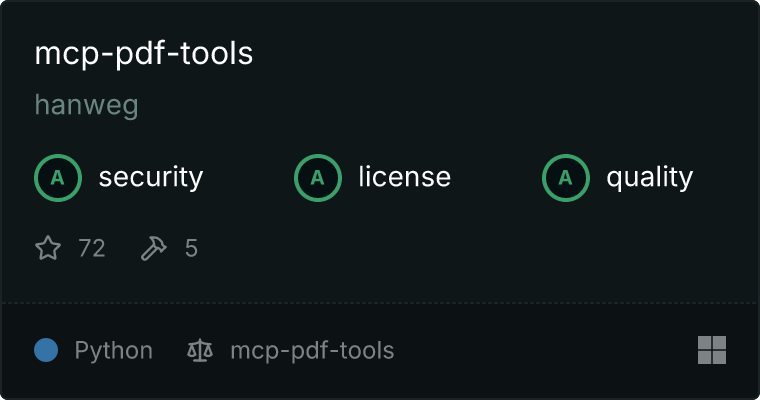GitHub - hanweg/mcp-pdf-tools: MCP server for working with PDF files