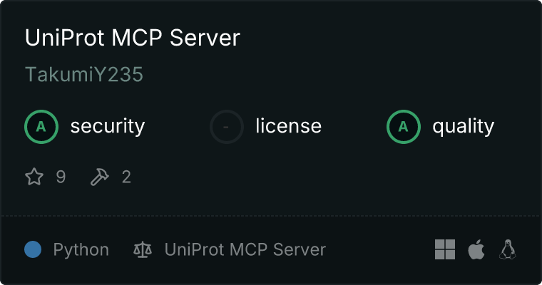 GitHub - TakumiY235/uniprot-mcp-server: MCP server for UniProt protein data access
