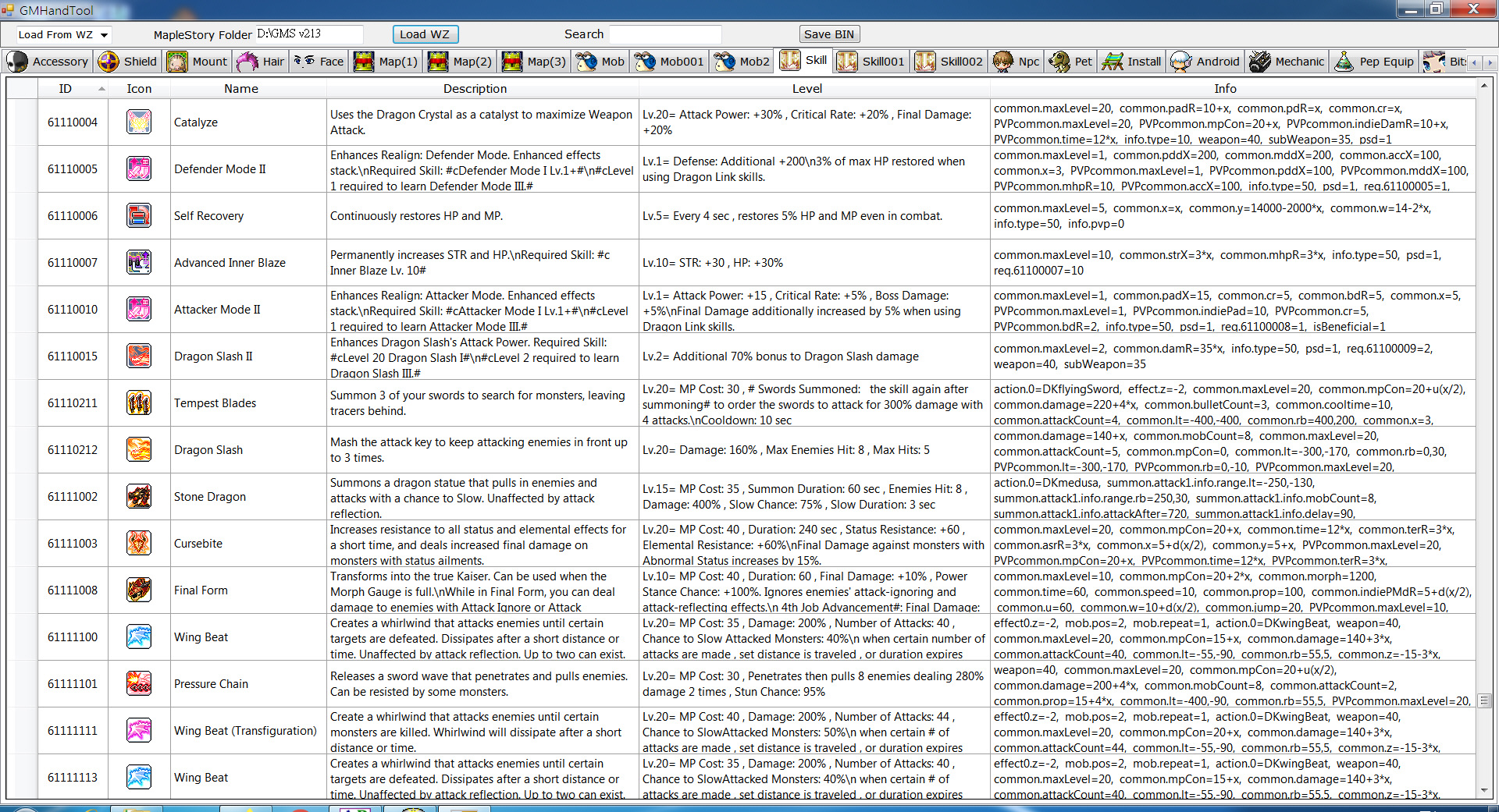 GitHub - Elem8100/GM-HandTool: MapleStory WZ database