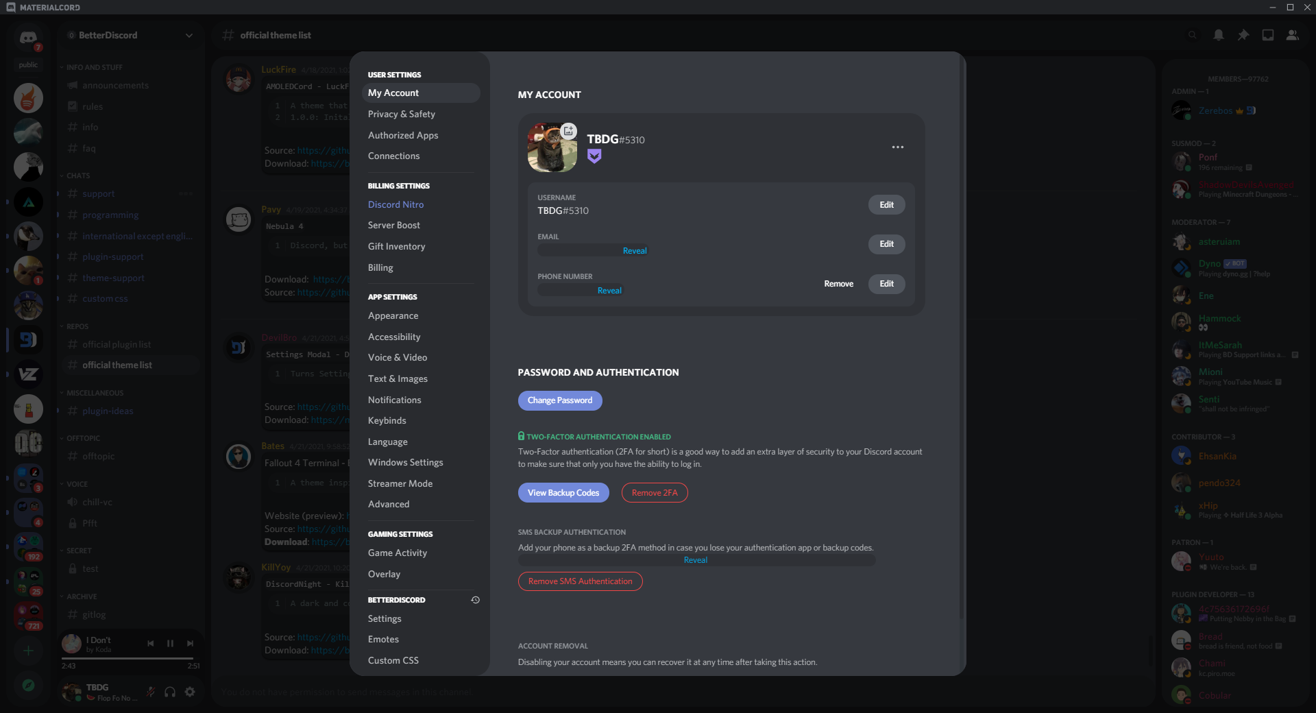 GitHub - TBDG5310/MaterialCord: This is a Material theme for Discord ...