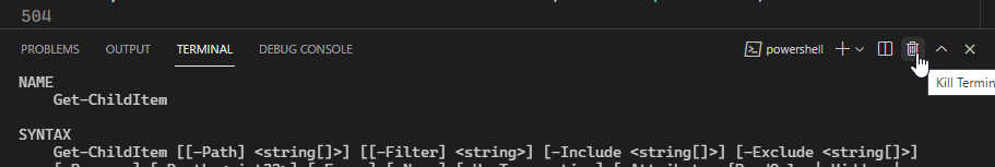 Add "Clear Terminal" button like "Output" window and "Debug console ...
