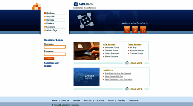 GitHub - Rand999/Para-Bank: ParaBank is a demo site used for demonstration of Parasoft software ...