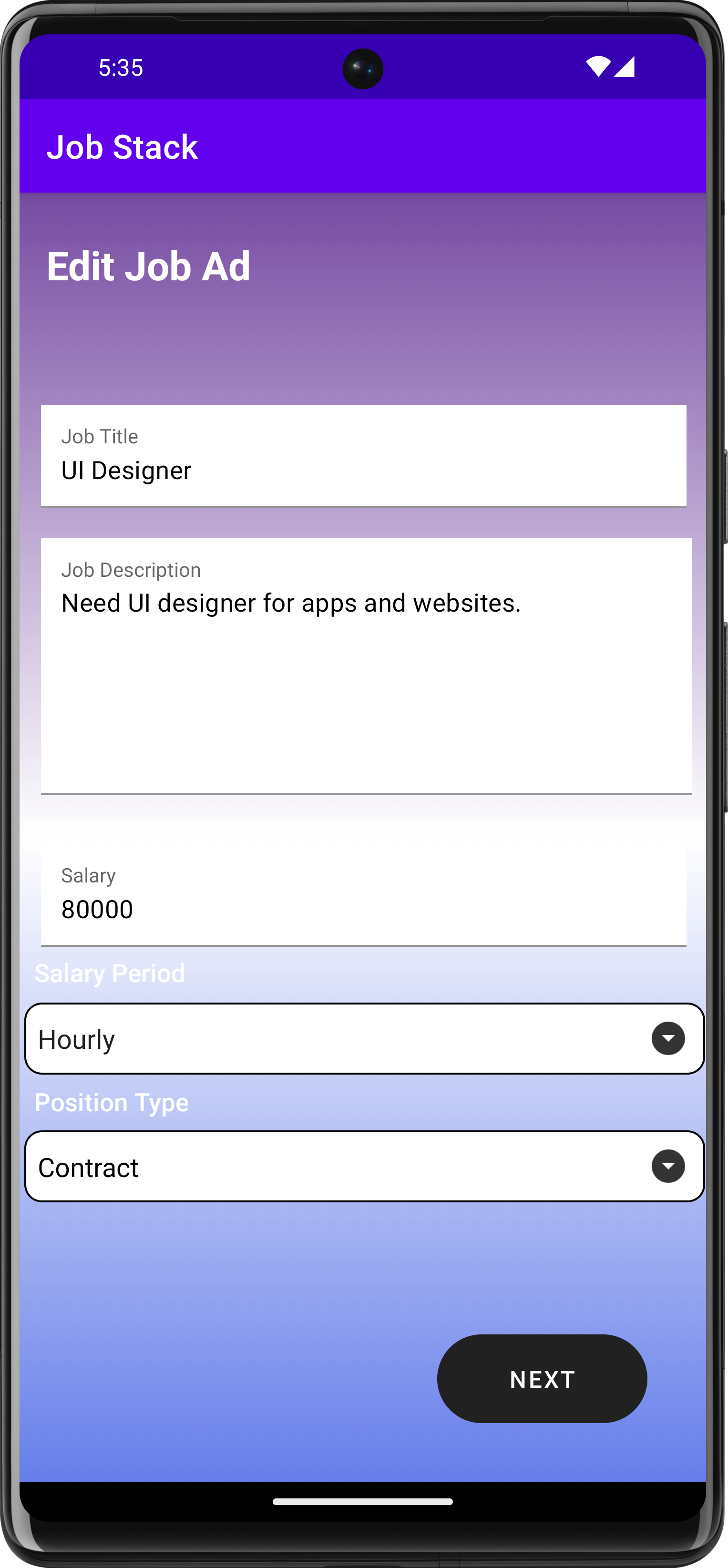 GitHub - harvinshibu/JobStack-Android-App: A Job Portal Android Application
