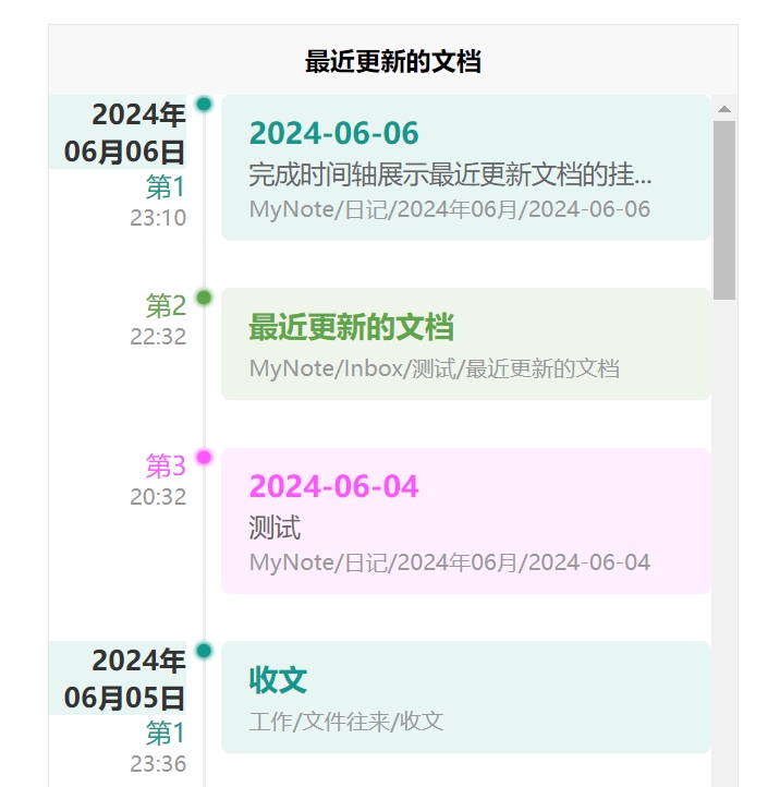 GitHub - lovelife88/siyuan-widget-lastedupdated: 使用时间轴展示思源笔记最近更新的文档