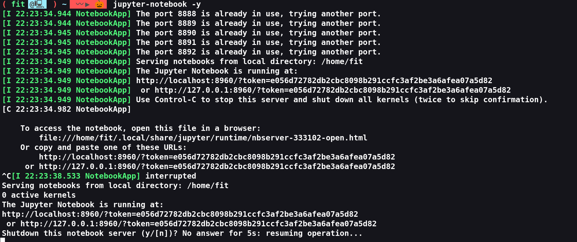 The -y flag for `jupyter notebook` isn't working for me. · Issue #6223 · jupyter/notebook · GitHub