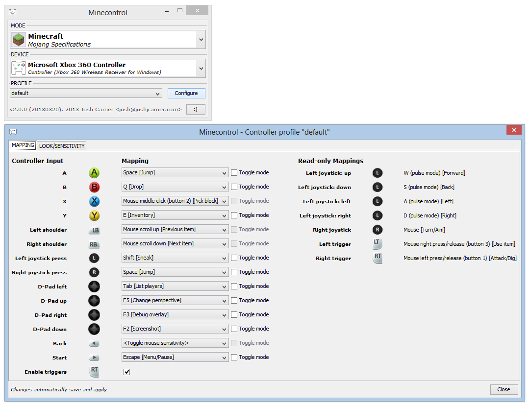 GitHub - joshjcarrier/minecontrol: Minecontrol for Minecraft