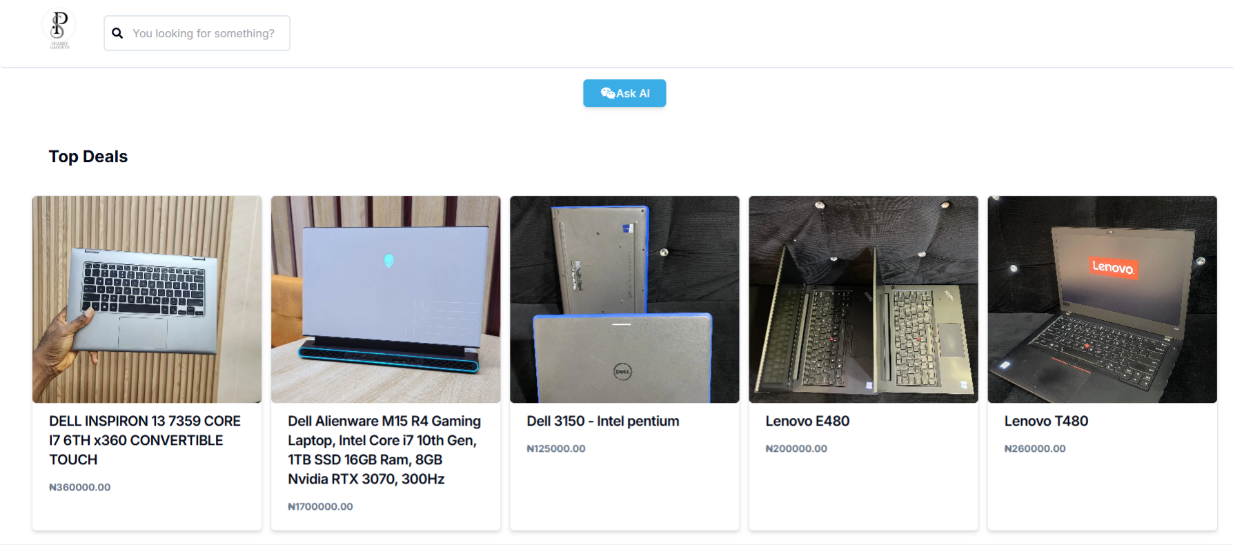GitHub - Ayobami6/sparkygadgets_frontend: Gadgets storefront to get US/UK Used laptops online