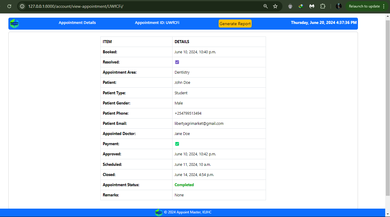 GitHub - Lewismwaz/appoint_master: A Doctor-Patient Appointment Management System using Django ...
