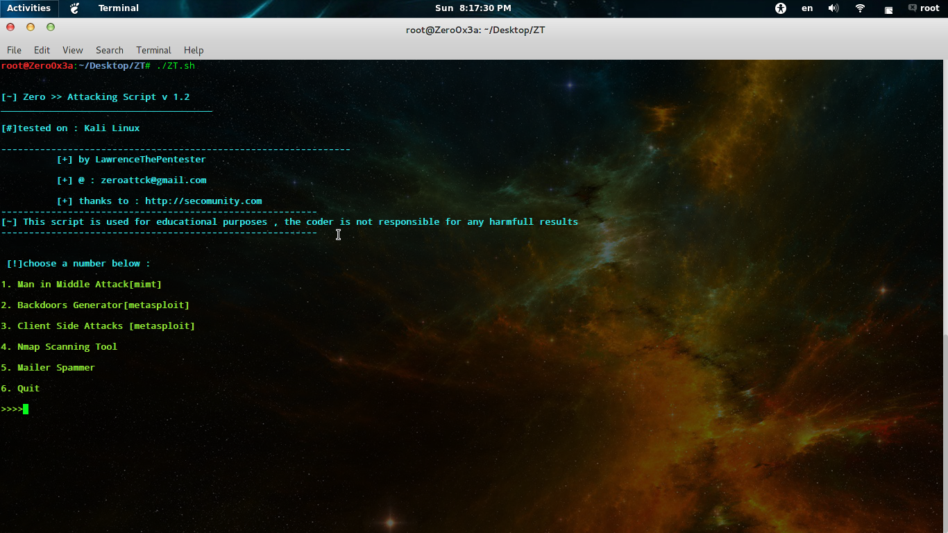 GitHub - zux0x3a/zero-attacker: bash script to help you , doing many ...