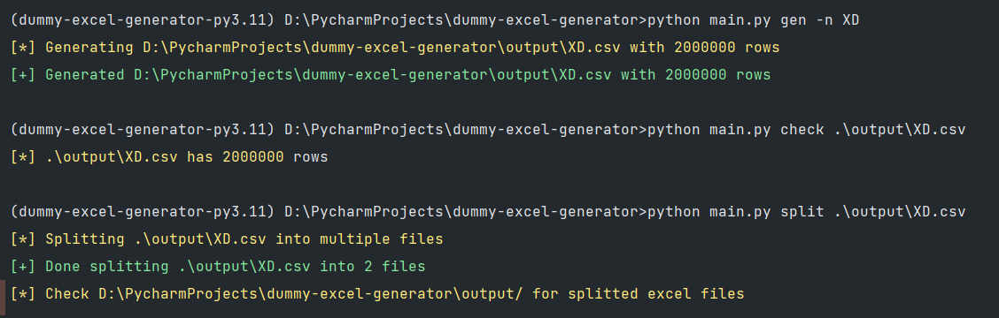 GitHub - opabravo/dummy-excel-tools: A tool pack to generate, split and check Excel files with ...