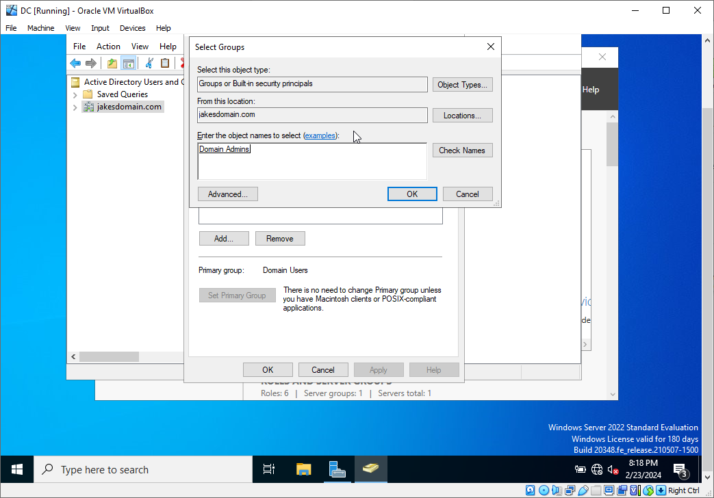 GitHub - jakehulberg/AD-Domain-Controller: Configuring a Window's Server VM in Virtualbox and ...