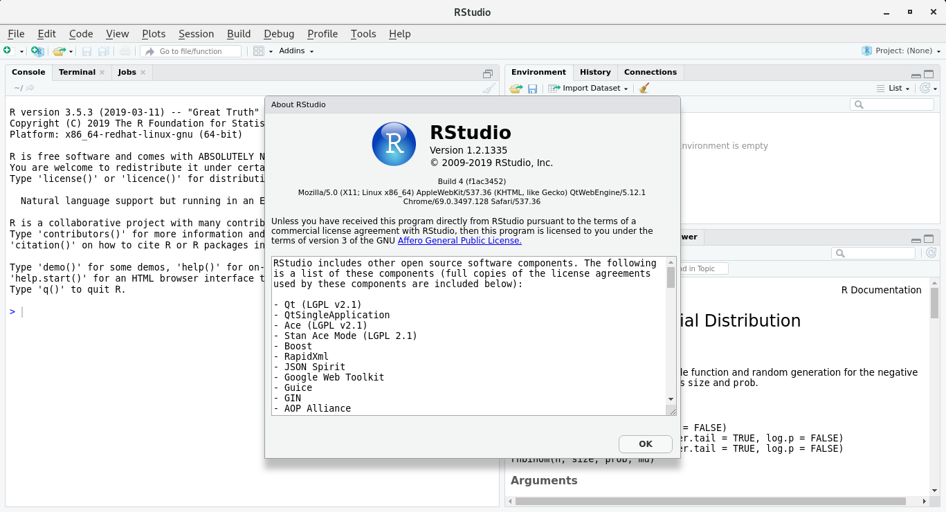 Cannot run RStudio as root user after updating to version 1.2.1335, ERROR:zygote_host_impl_linux ...