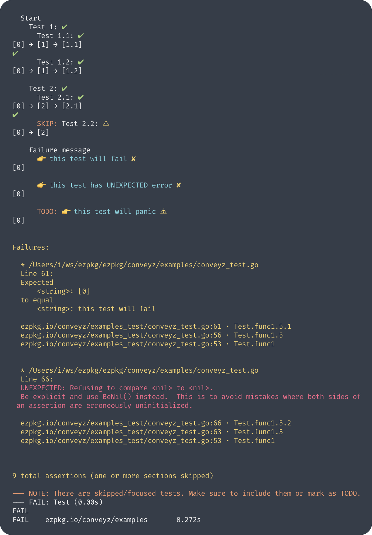 GitHub - ezpkg/conveyz: Package conveyz extends the package github.com/smartystreets/goconvey ...