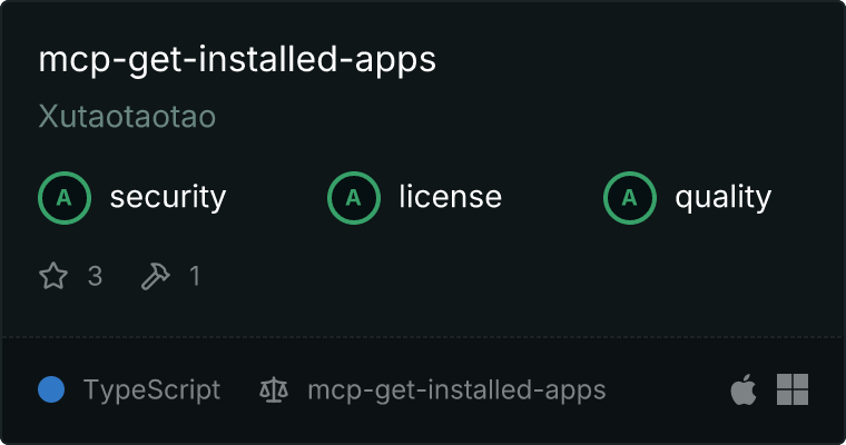 GitHub - Xutaotaotao/mcp-get-installed-apps: A Model Context Protocol (MCP) server that provides ...