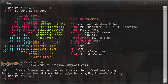 GitHub - nijikokun/WinScreeny: Windows Screenfetch - Remember that ...