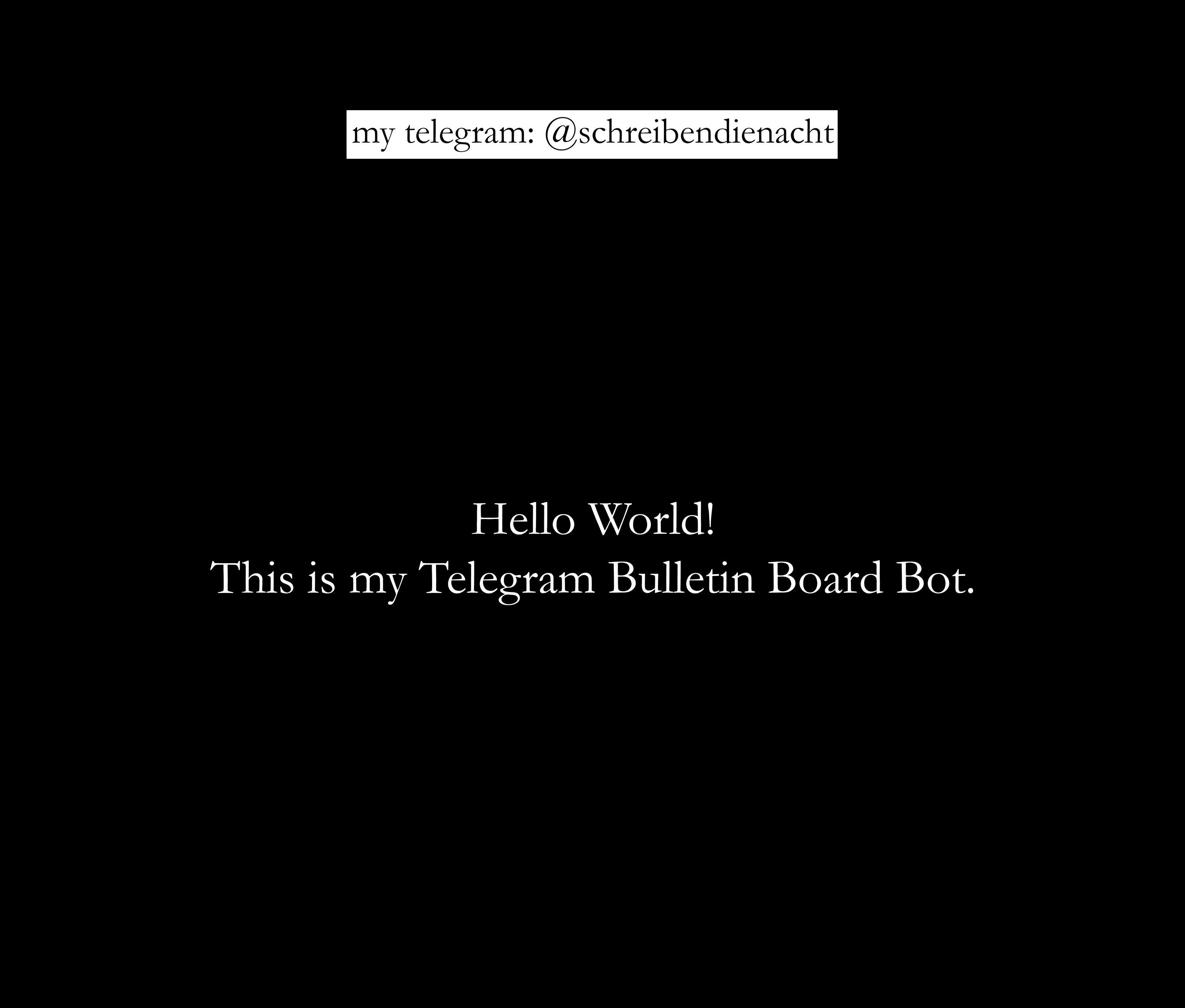 GitHub - aaaiwokeup/bulletin-board-telegram-bot: Aiogram 3.x Telegram Bulletin Board Bot.