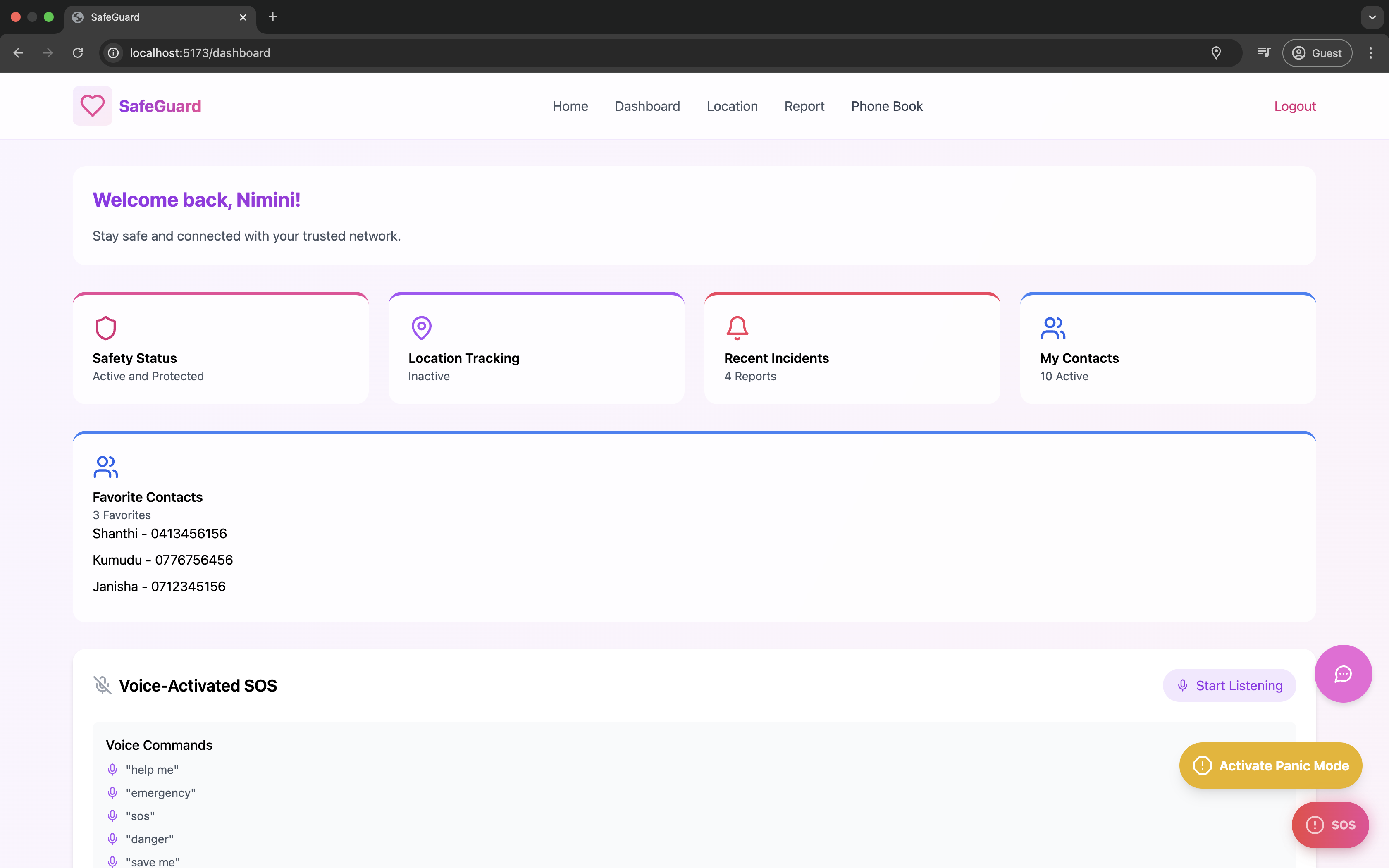 GitHub - kawodyaarachchige/safe_guard: Empowering women with safety tools and community support ...