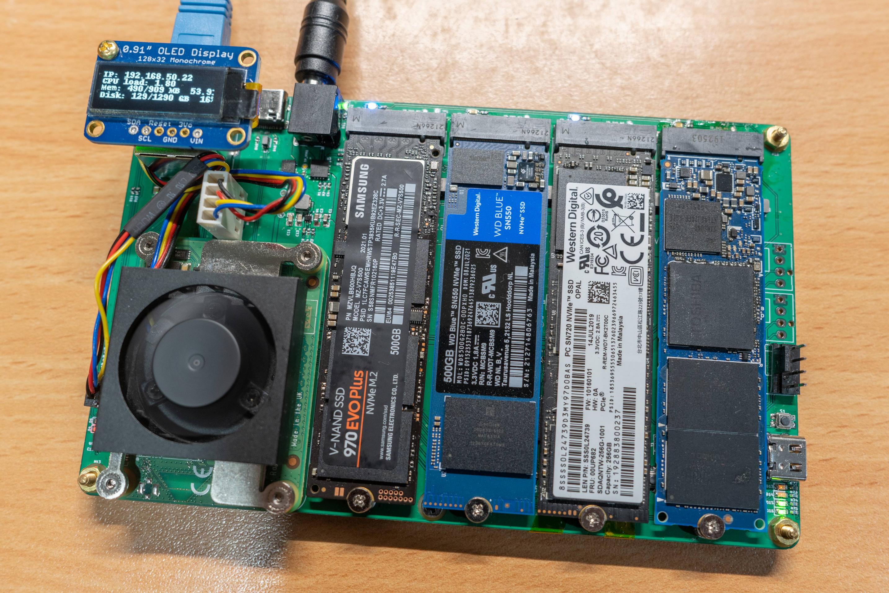 GitHub - will127534/CM4-Nvme-NAS: A simple board for Raspberry Pi Compute Module 4 plus 4x NVMe ...