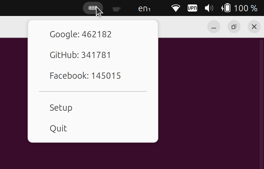 GitHub - blakesmith/otptray: 2FA / TOTP system tray for Linux and macOS