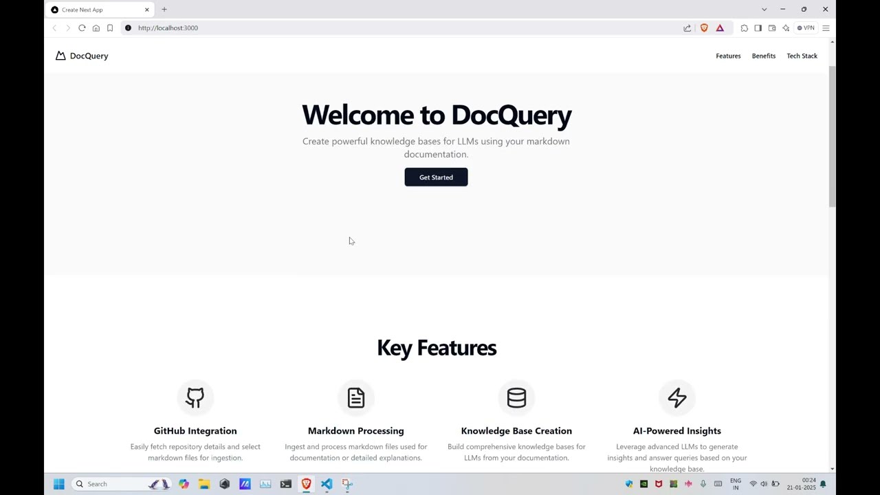 GitHub - md-abid-hussain/docquery: DocQuery: Turn your documentation markdown to knowledgebase