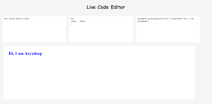 GitHub - AryadeepIT/Live-Code-Editor: Live Code Editor like Codepen where we can write HTML, CSS ...