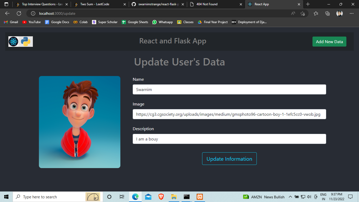 GitHub - swarnimstrange/react-flask-profile: Add, update , create or ... GitHub - swarnimstrange/react-flask-profile: Add, update , create or ...