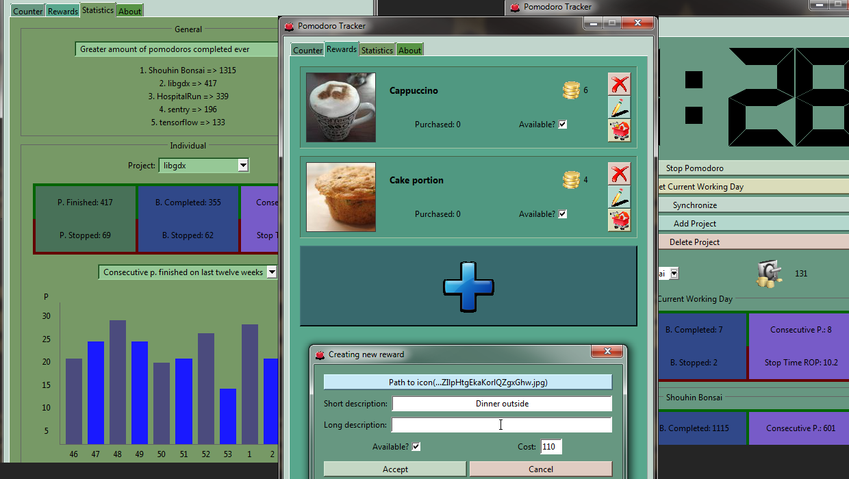 GitHub - damian-m-g/pomodoro_tracker: Pomodoro technique implementer.