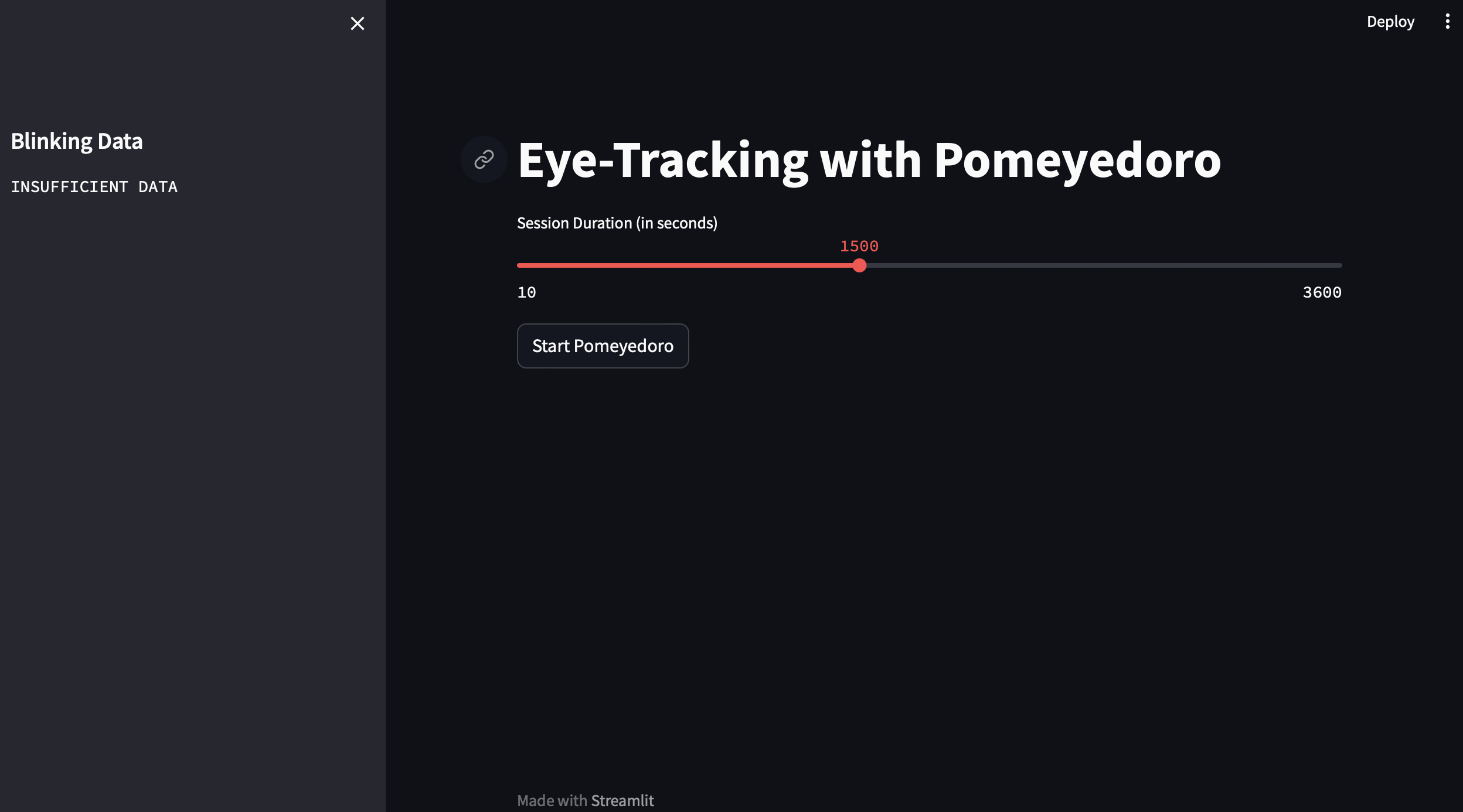 GitHub - dejardim/Pomeyedoro: A Pomodoro Timer enhanced with eye-tracking capabilities. Monitor ...