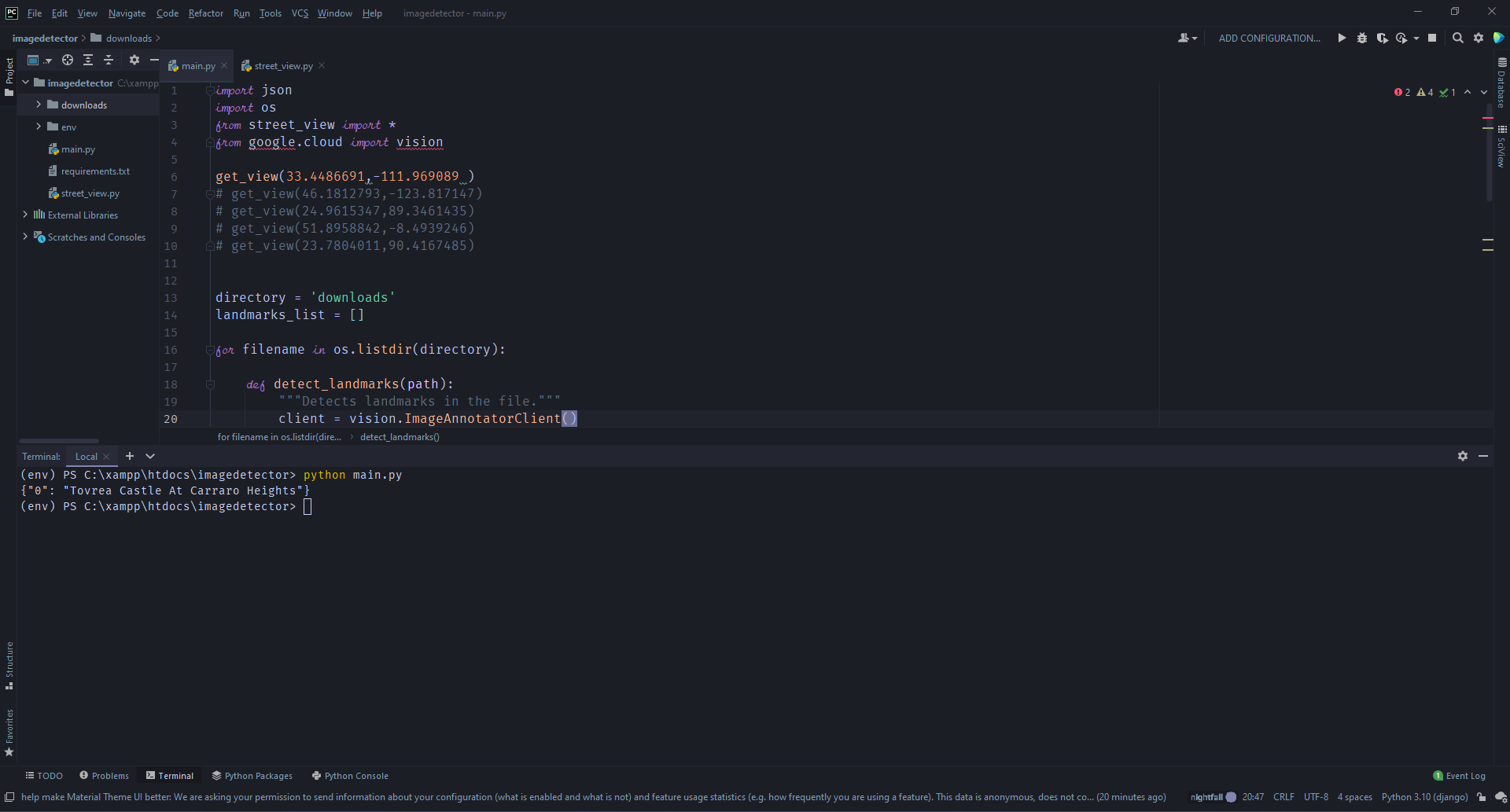 GitHub - reasadazim/detect-landmark