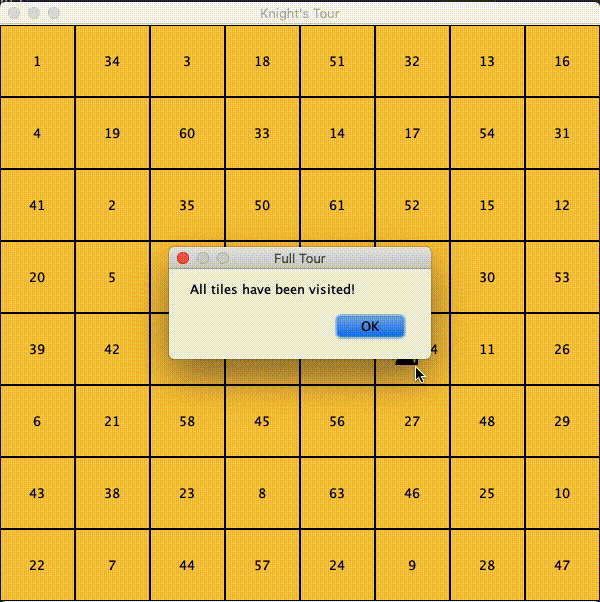 GitHub - oliver-pham/knights-tour: Visualize a knight's tour (ft ...