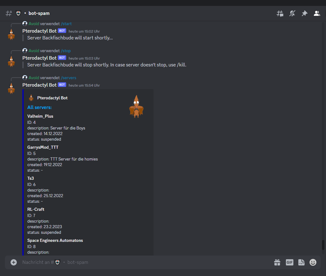 GitHub - lukaspotempa/PteroBot: A basic Discord bot to run Pterodactyl API commands via Discord ...