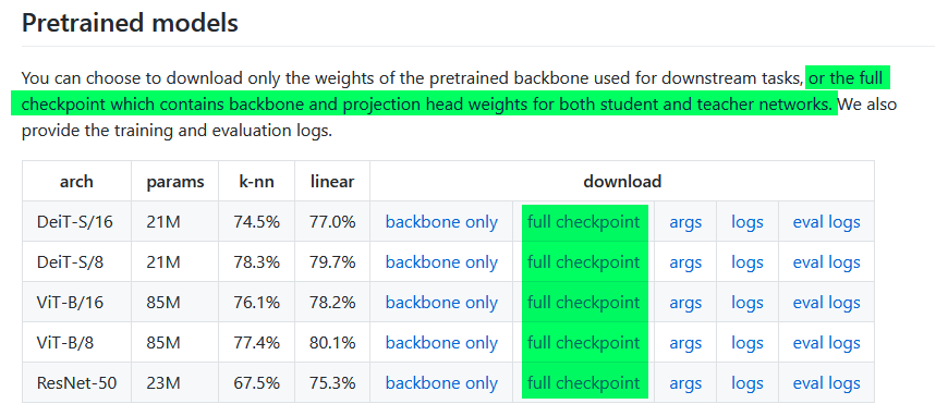 Error finetuning from pretrained checkpoint · Issue #30 · facebookresearch/dino · GitHub