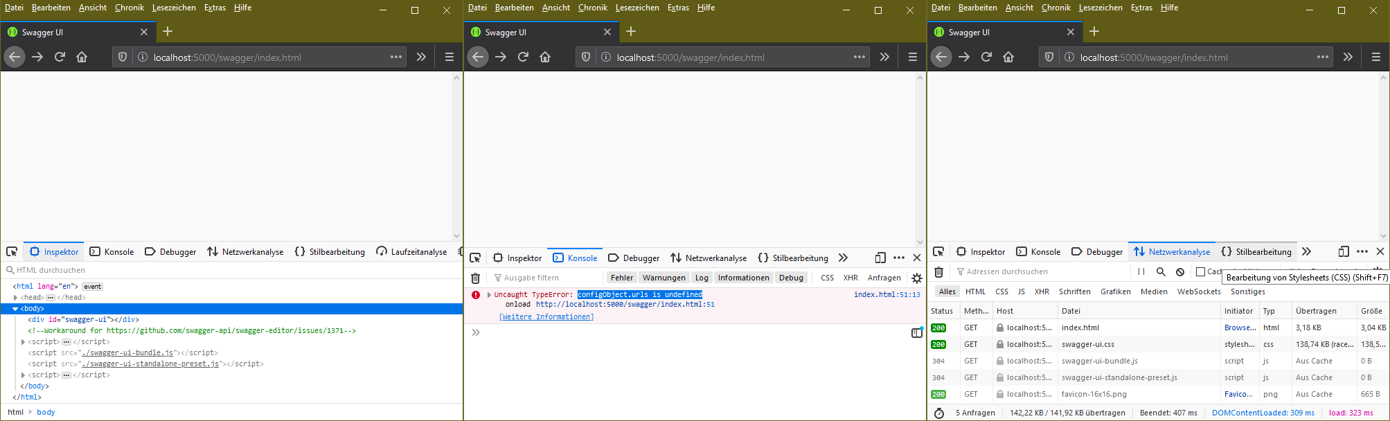 Swagger UI shows empty page - How to fix? · Issue #1756 · domaindrivendev/Swashbuckle.AspNetCore ...