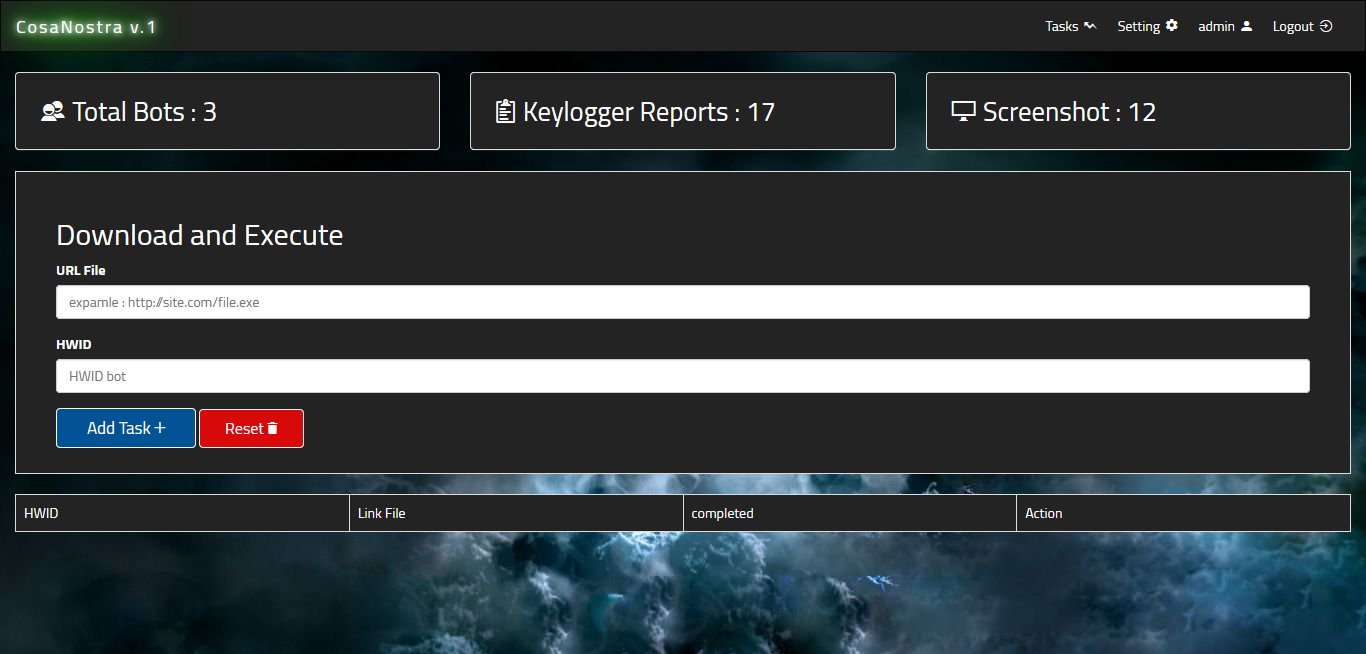 GitHub - moneermasoud/CosaNostra-HTTP-Botnet: HTTPBotNet