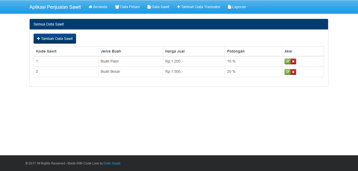 GitHub - didiksazali/sawit: Aplikasi perhitungan penjualan sawit sederhana menggunakan PHP MySQLi