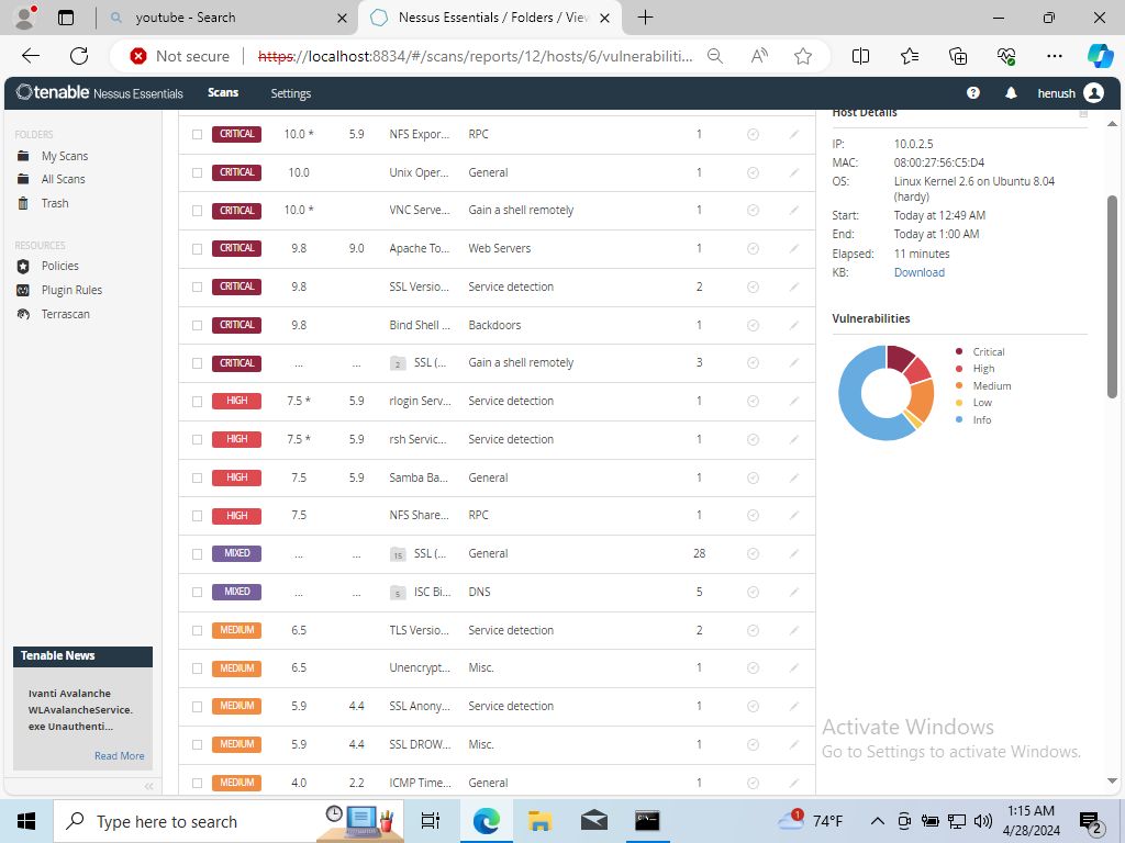 GitHub - Hasnake84/Tenable-Nessus-Metasploitable