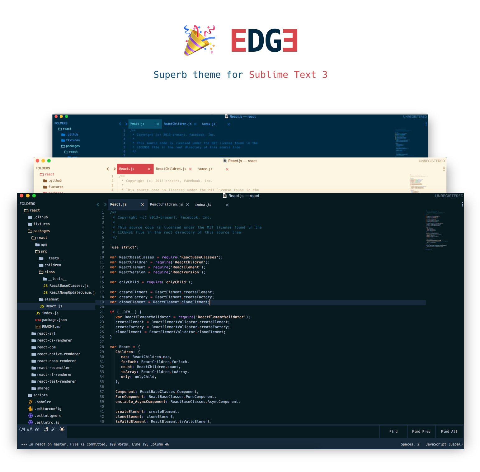 GitHub - tricinel/edge-theme: A simple theme with bright colors for your coding needs
