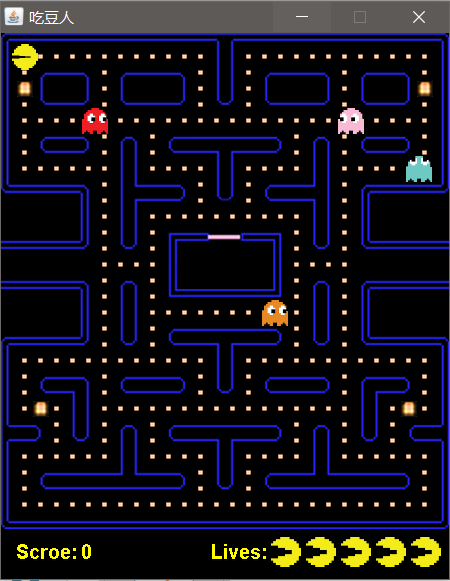 GitHub - SleepAndFood/Pac_Man: 一个简单的基于java的吃豆人小游戏/A simple java-based Pac-Man game