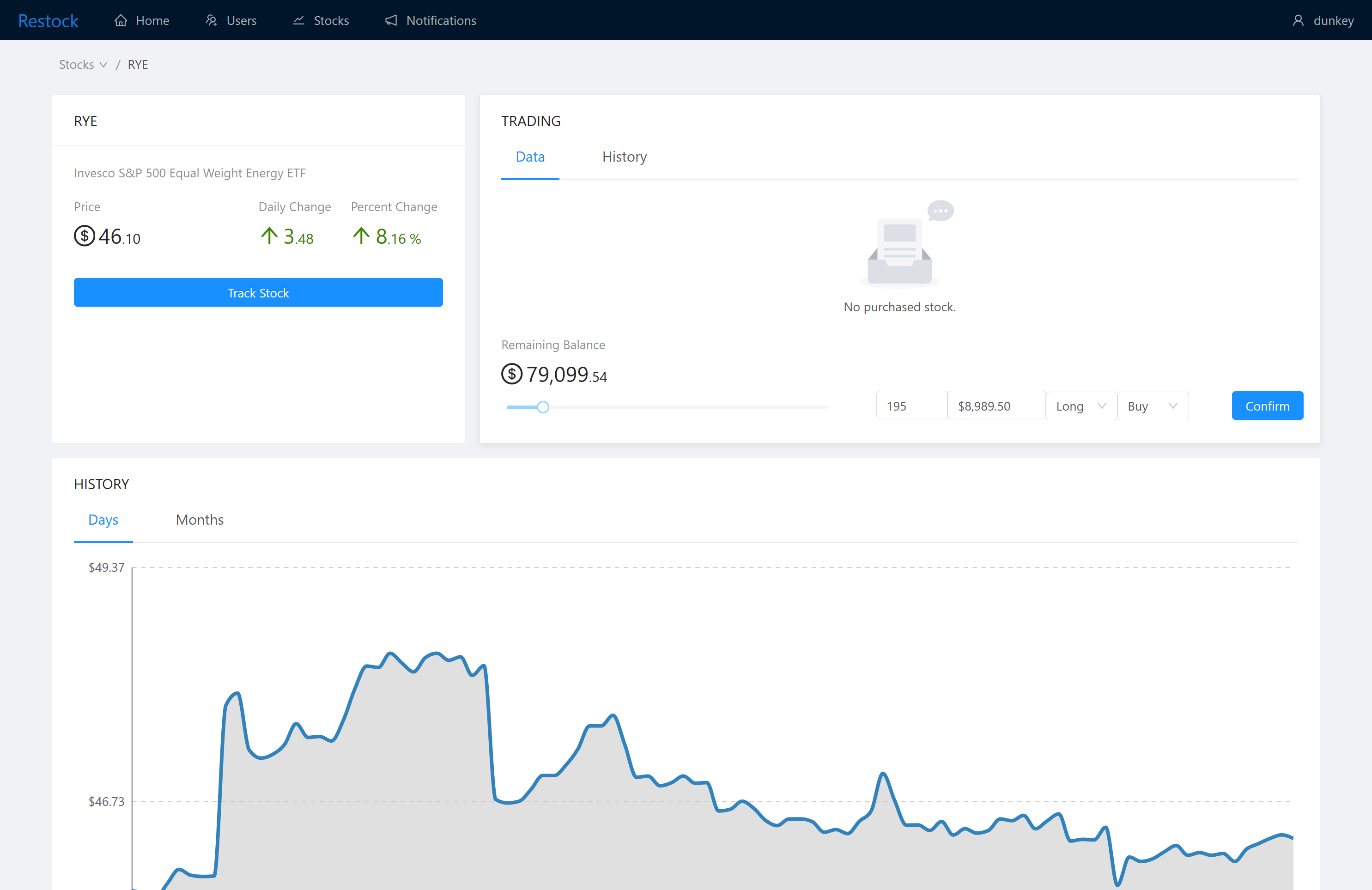 GitHub - thilan-tran/restock: A full-stack, stock trading simulator ...