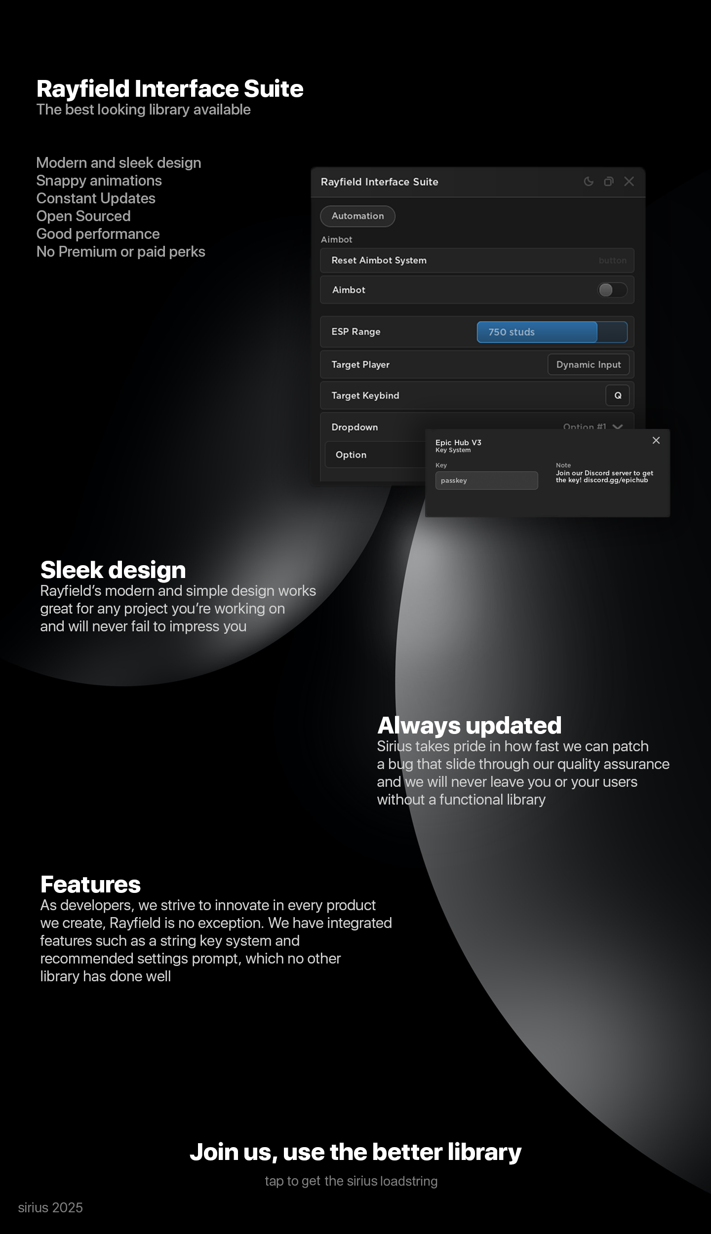 GitHub - sirius-menu/rayfield: The best Roblox UI Library. · GitHub