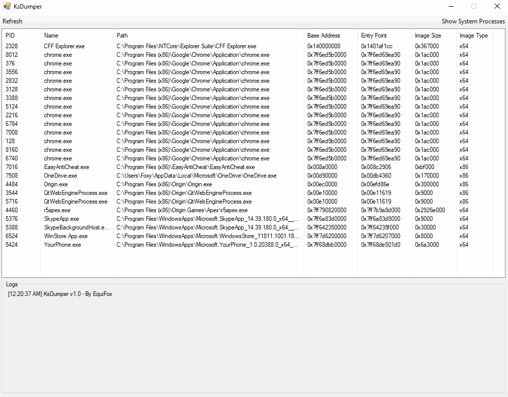 GitHub - EquiFox/KsDumper: Dumping processes using the power of kernel space