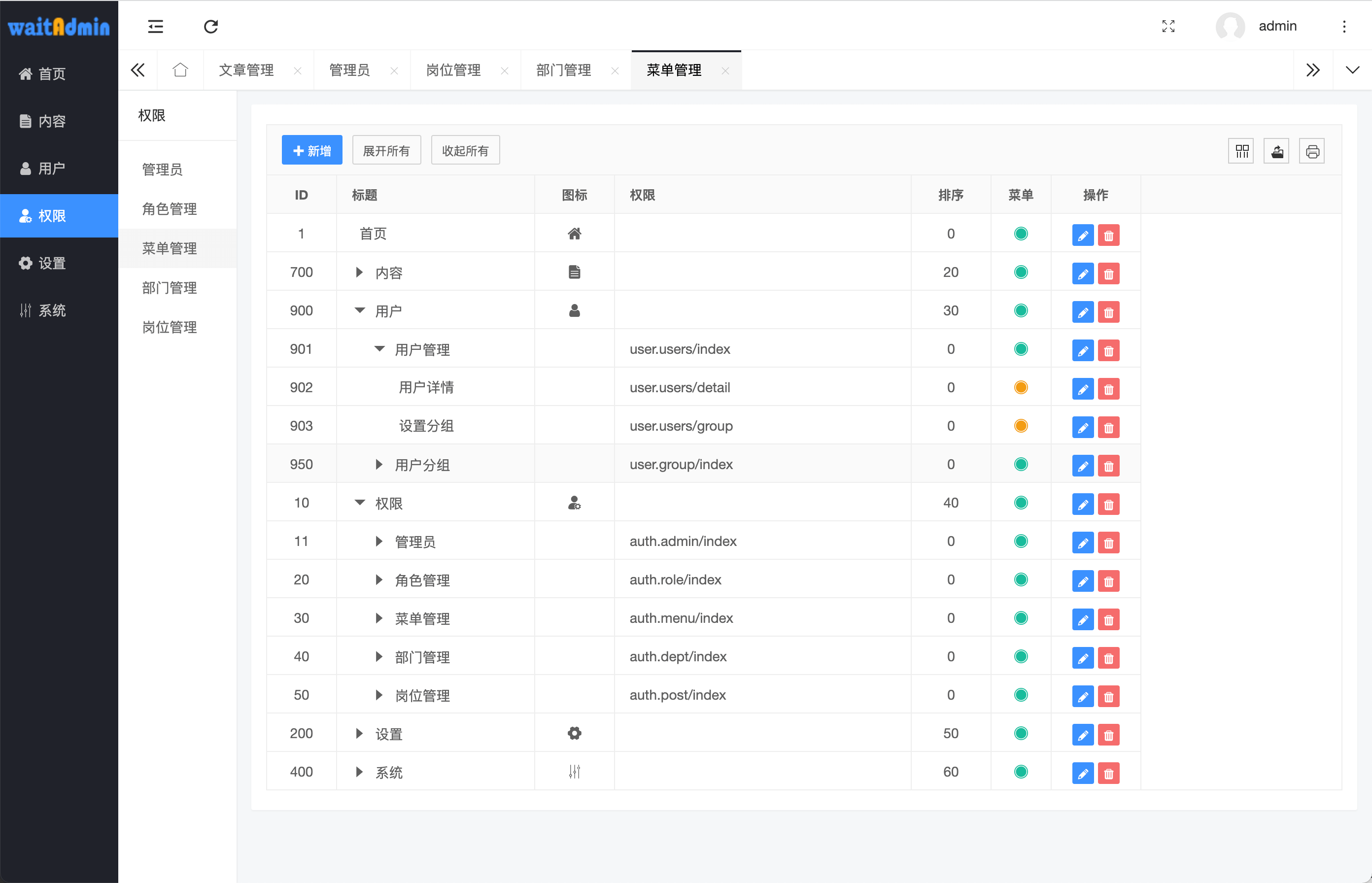 GitHub - topwait/waitadmin-php