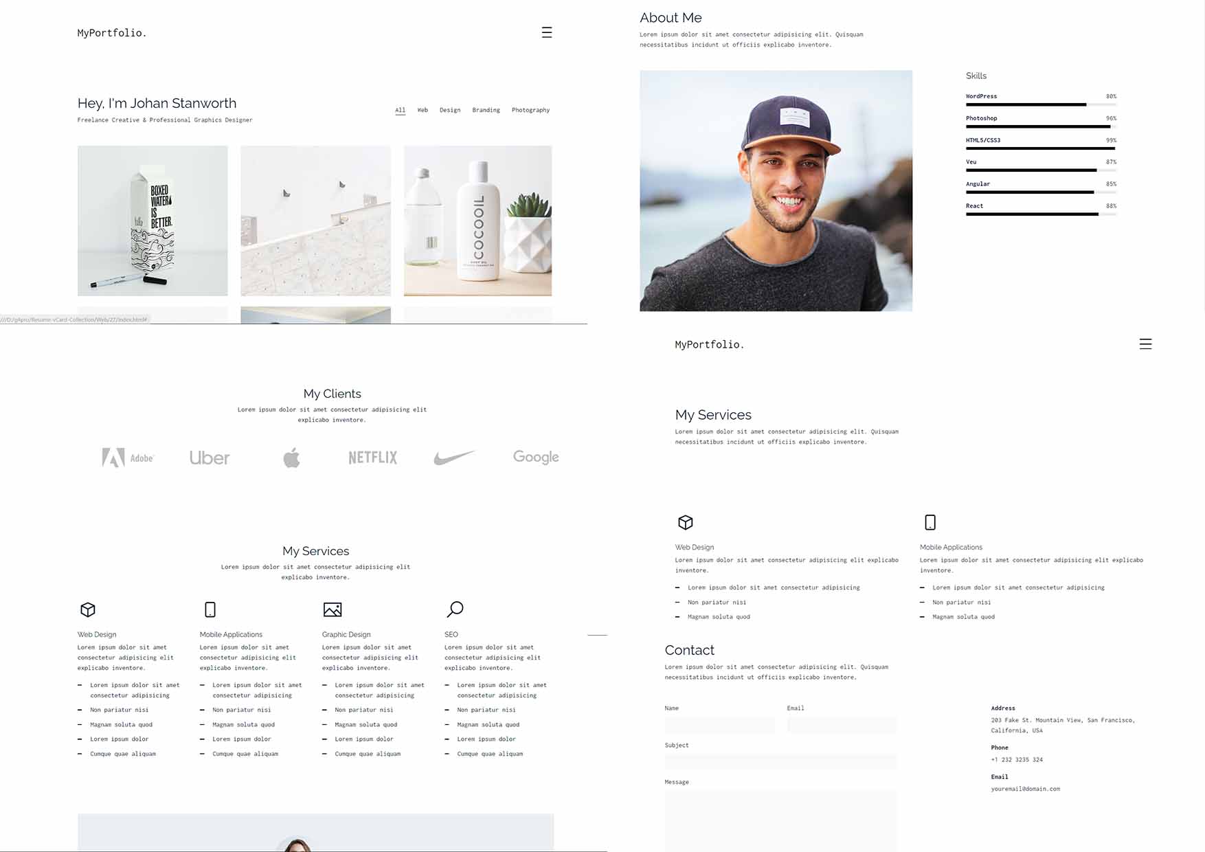 GitHub - Waite0603/Resume-vCard-Collection: About Responsive Personal ...