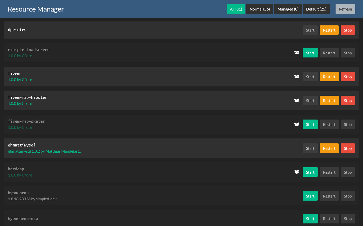 GitHub - kibook/resourcemanager: Resource manager for FiveM and RedM