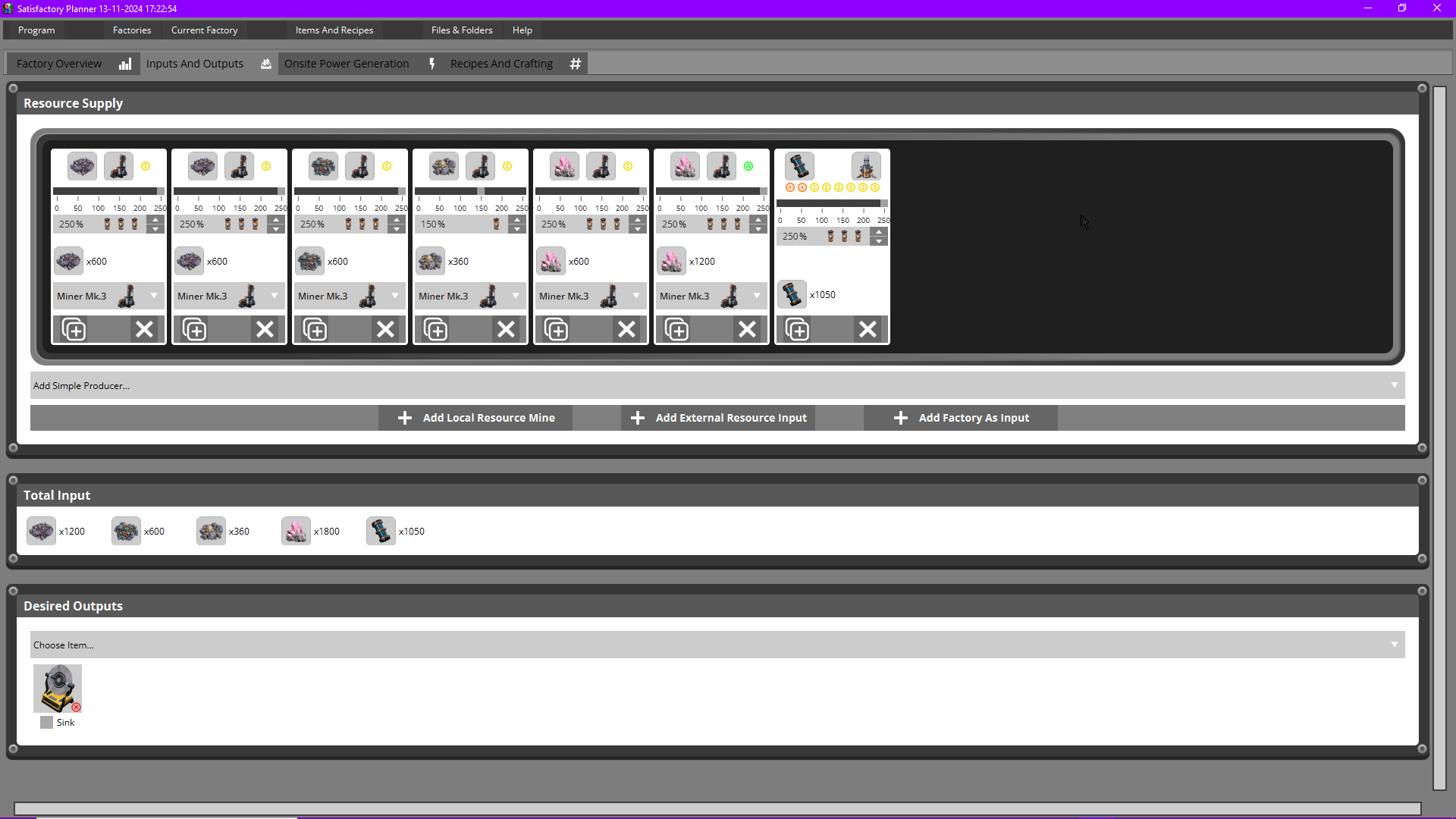 GitHub - ReikaKalseki/Satisfactory-Planner: A tool for planning efficient self-contained ...