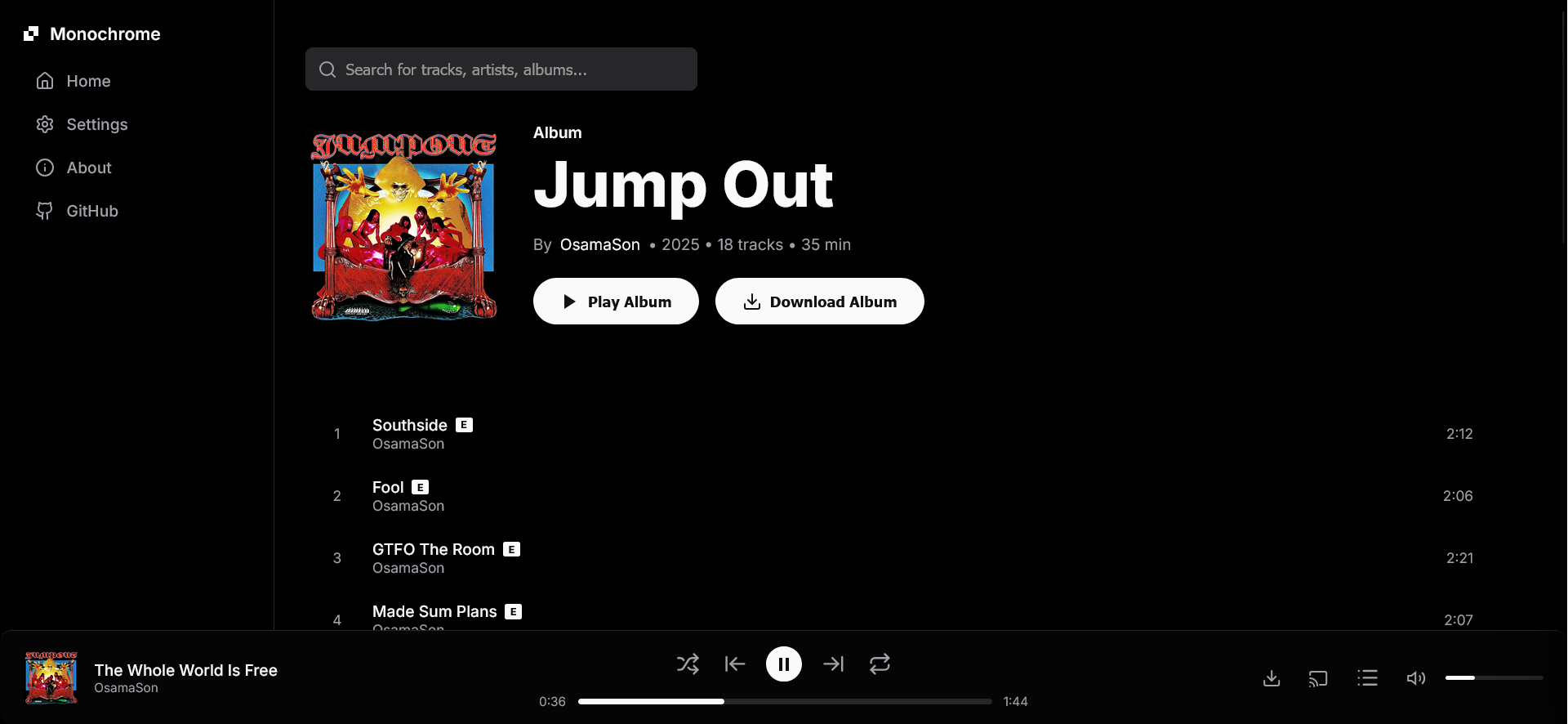GitHub - Lain2077/monochrome-serverside: Minimalist, Unlimited Music Streaming.