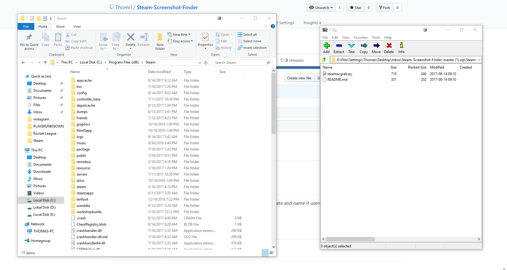 GitHub - Thomrl/Steam-Screenshot-Finder: Goes through steams userdata ...