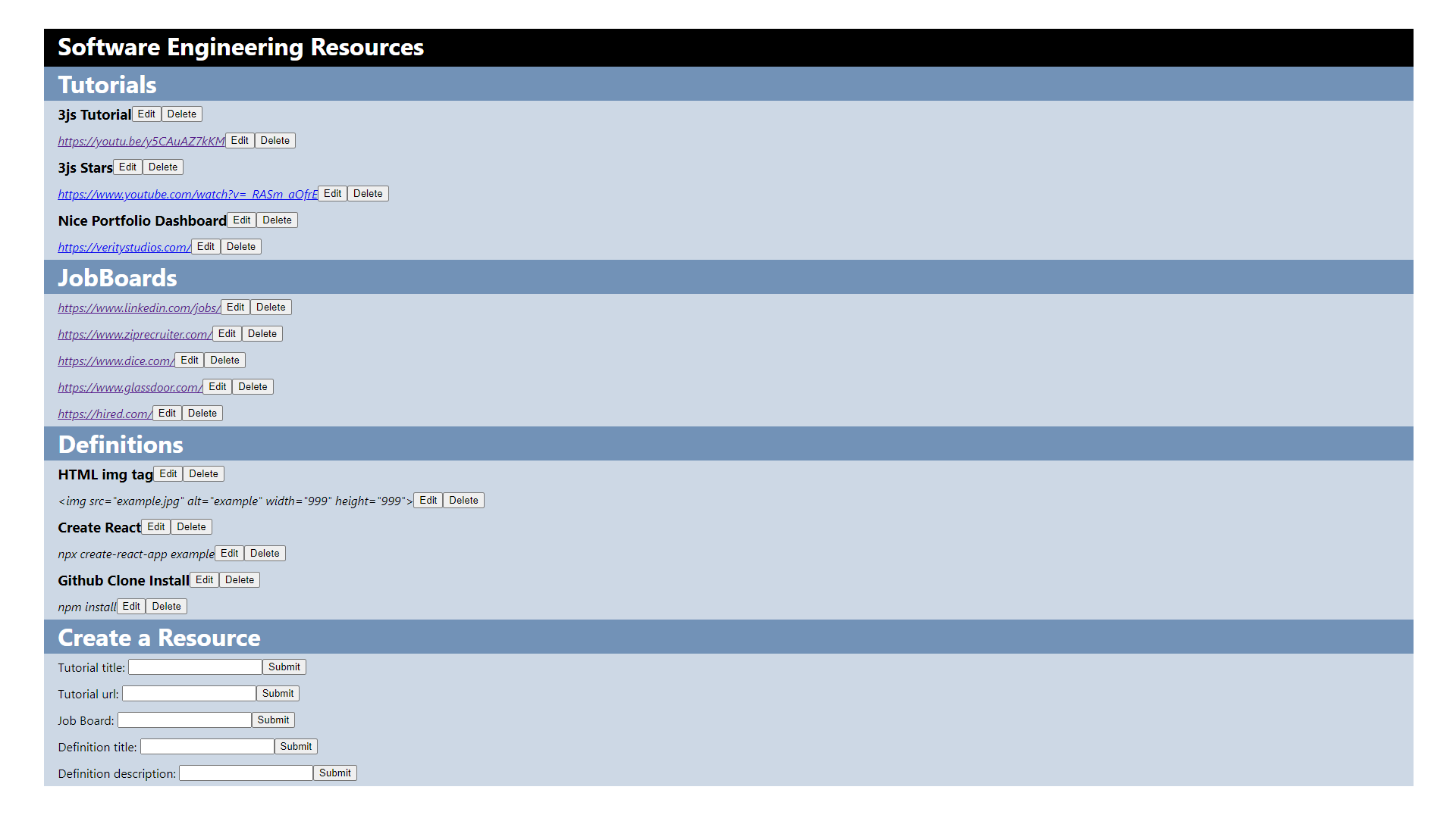 Github Christianmendez1 Crud Reactjs Software Engineering Resources App Front End Side Of