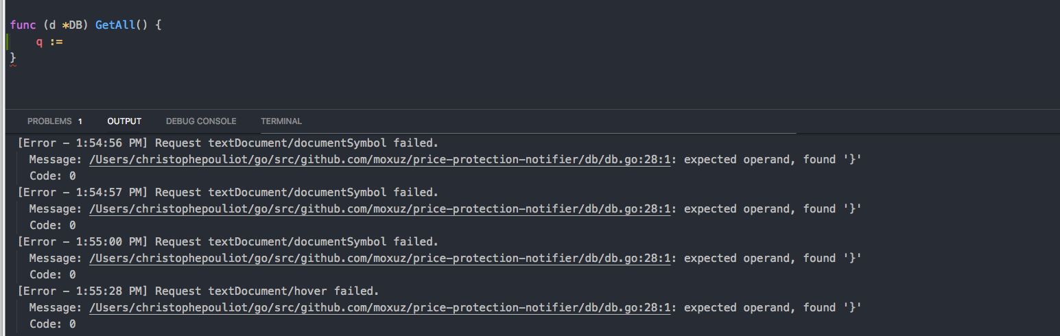 Output pane keeps opening to show errors while typing when language ...
