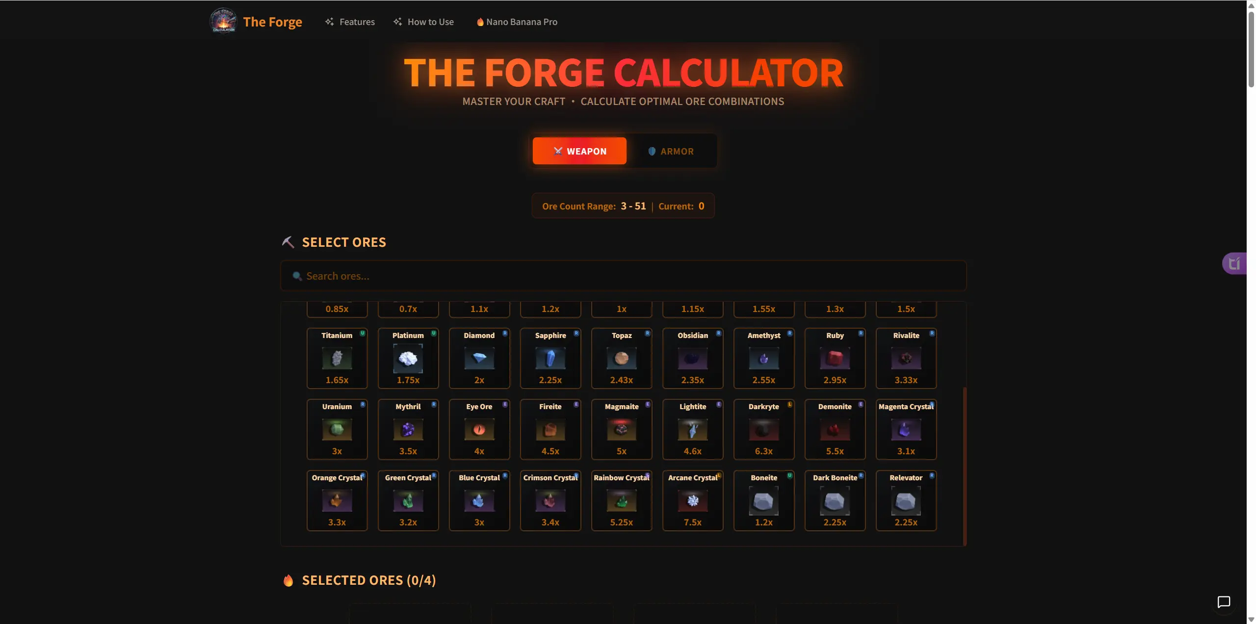 GitHub - happydrew/theforgecalculator: The most accurate forge calculator for The Forge Roblox ...